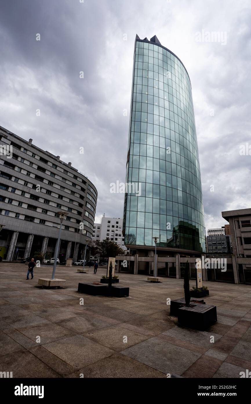 15 November 2024, The Isqueiro Building in a Dark Stormy Day, Maia ...