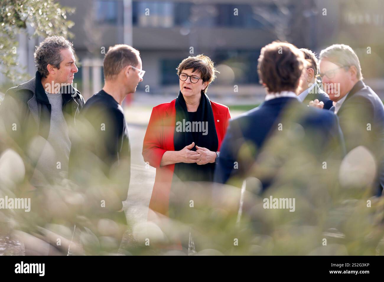 Politikerin Saskia Esken SPD, Bundesvorsitzende der SPD, beim Besuch ...