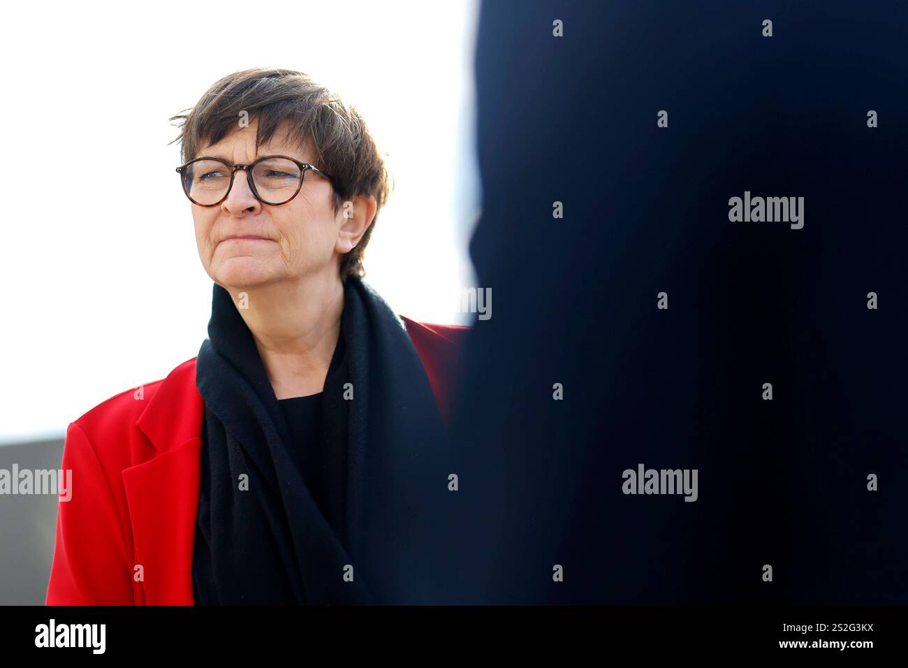 Politikerin Saskia Esken SPD, Bundesvorsitzende der SPD, beim Besuch ...