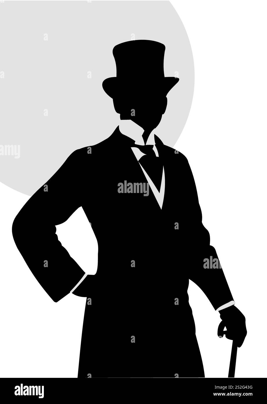 London handsome gentlemen. White-black vector illustration Stock Vector ...