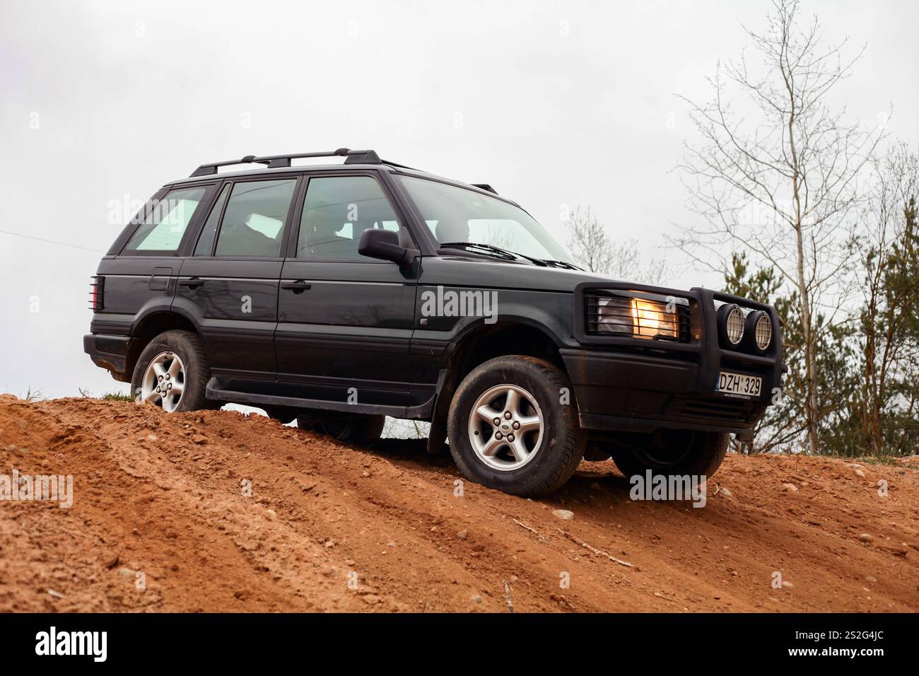 Vilnius, Lithuania - 25-04-2017 - Young timer Land Rover Range Rover ...