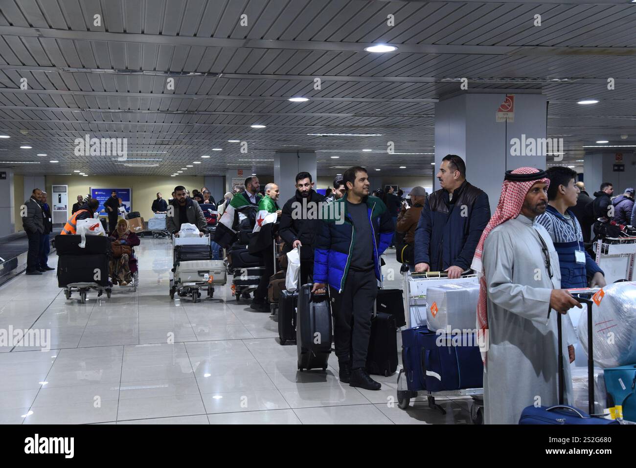 Damascus, Syria. 7th Jan, 2025. People from Doha of Qatar arrive at the ...
