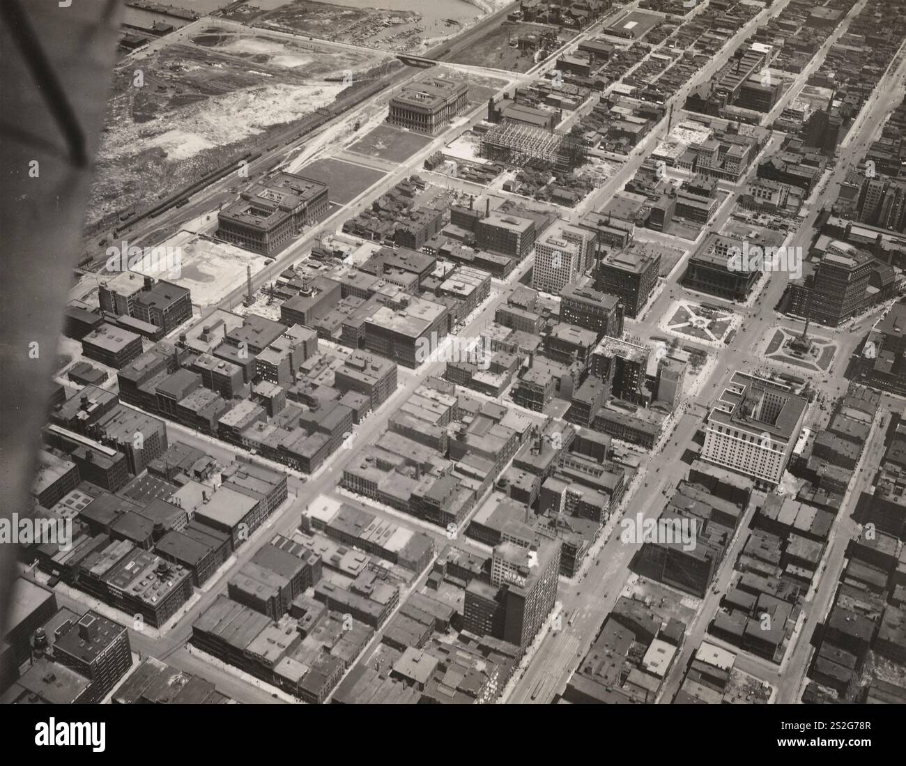 Aerial view of Cleveland, Ohio, circa 1947 Stock Photo - Alamy