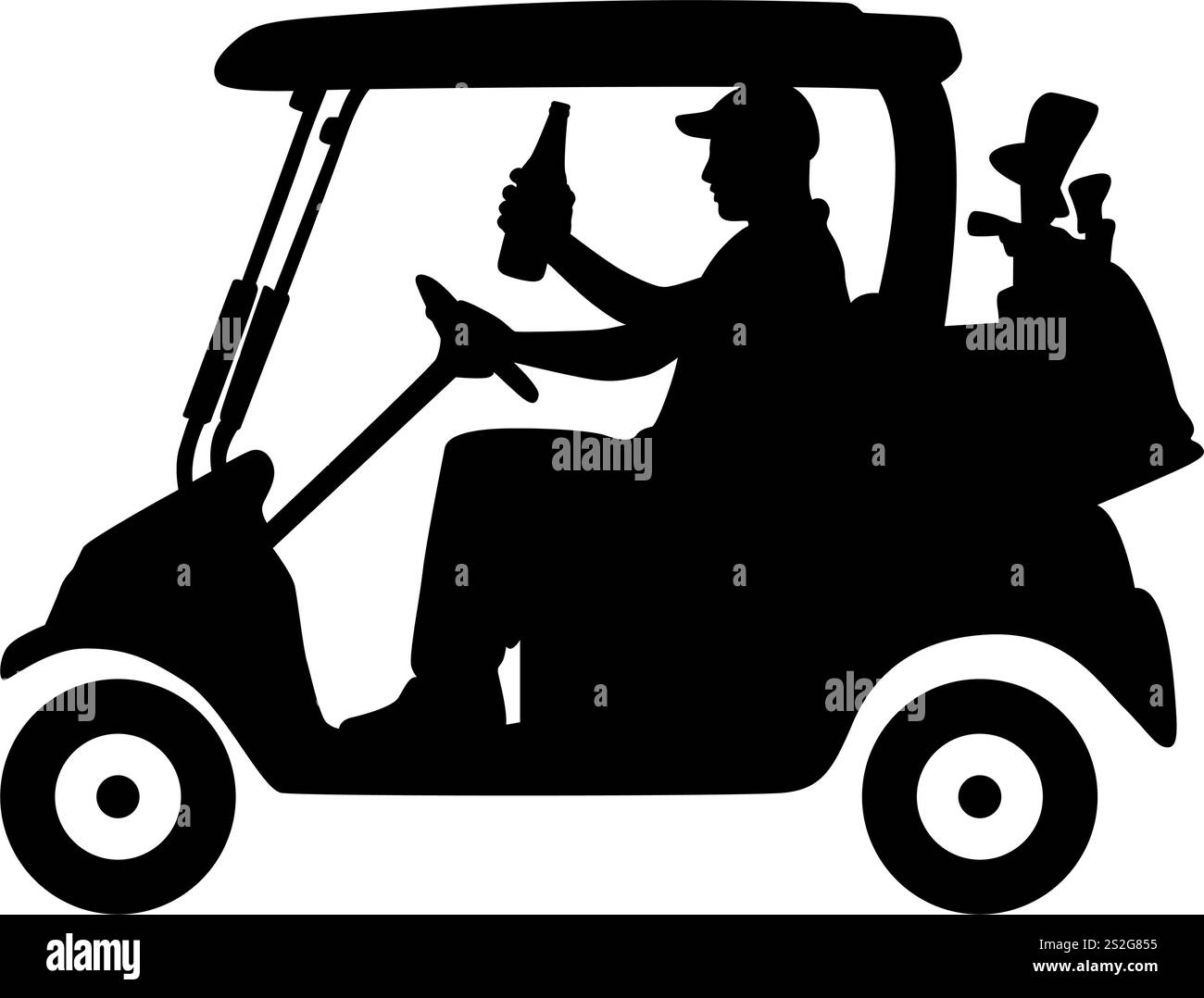 Beer Golf Cart Digital EPS Vector File | High-Quality Fun Graphics for ...