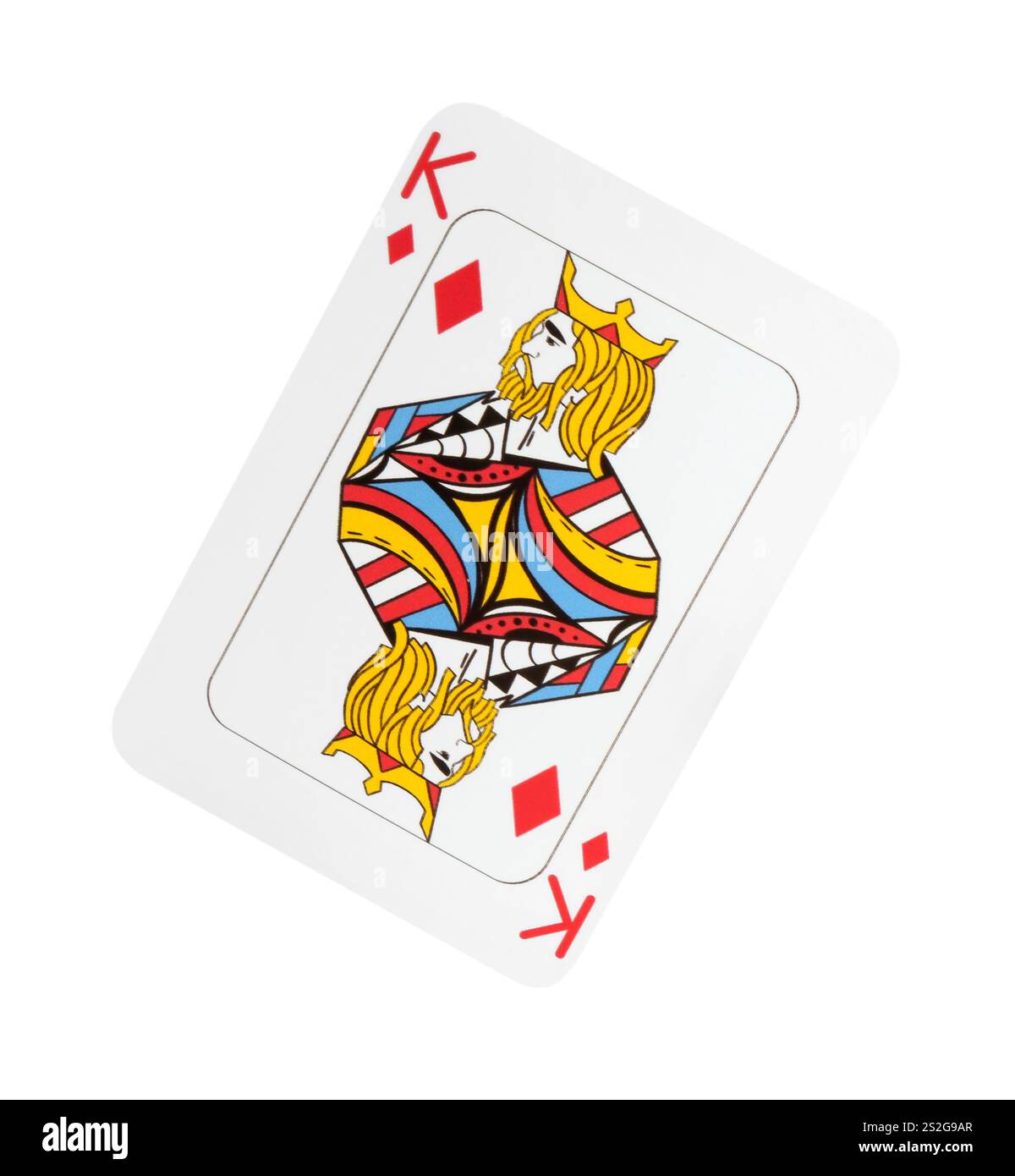 Poker game. One playing card isolated on white Stock Photo - Alamy