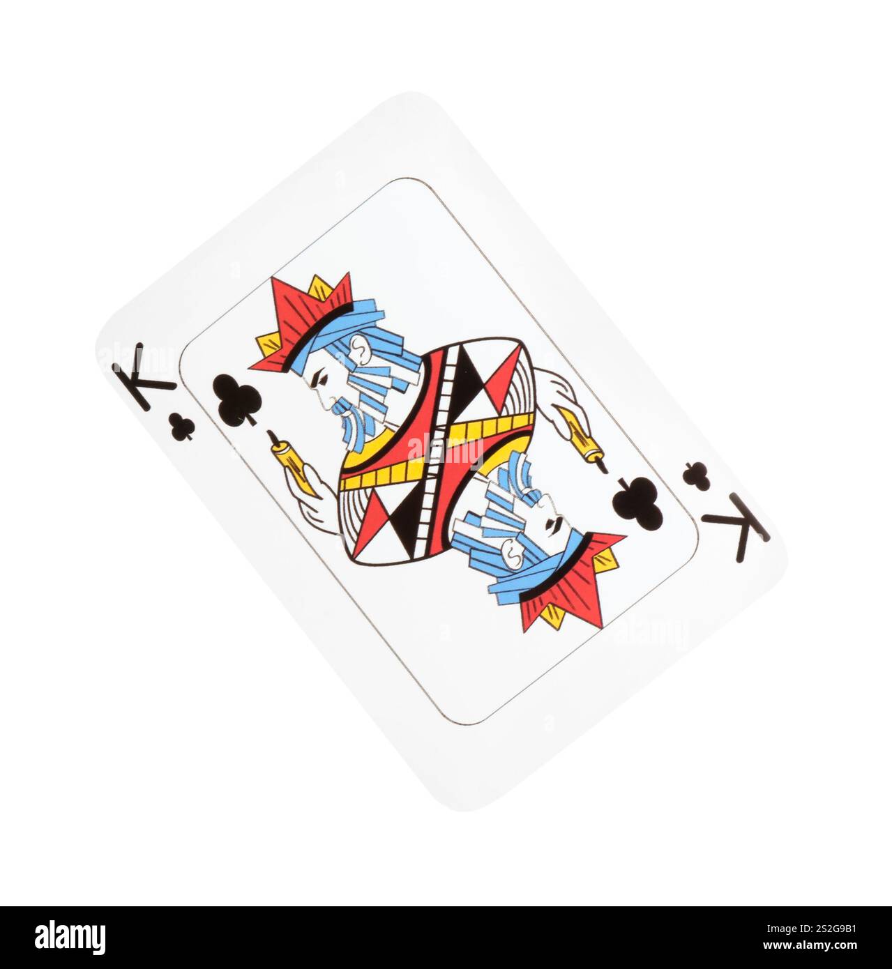 Poker game. One playing card isolated on white Stock Photo - Alamy