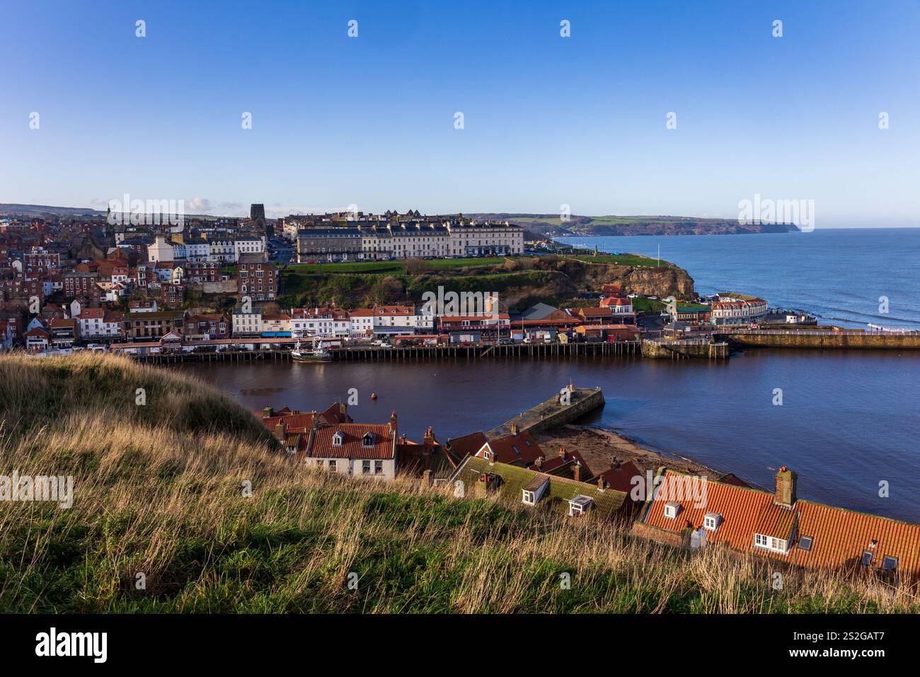 Whitby is a popular seaside town on the east coast of England famous ...