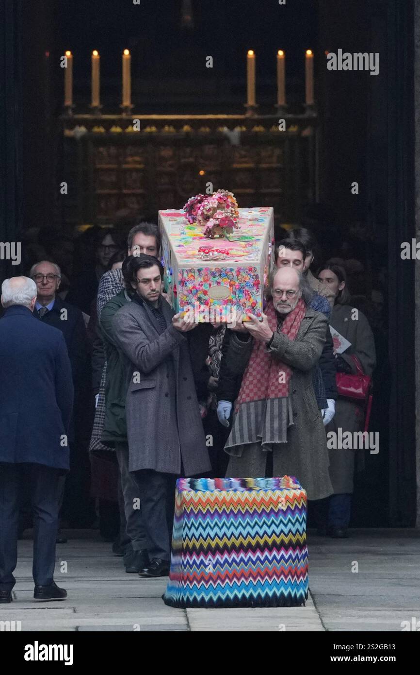 Milano, Italia. 07th Jan, 2025. Funeral of Rosita Missoni, Luca Missoni ...