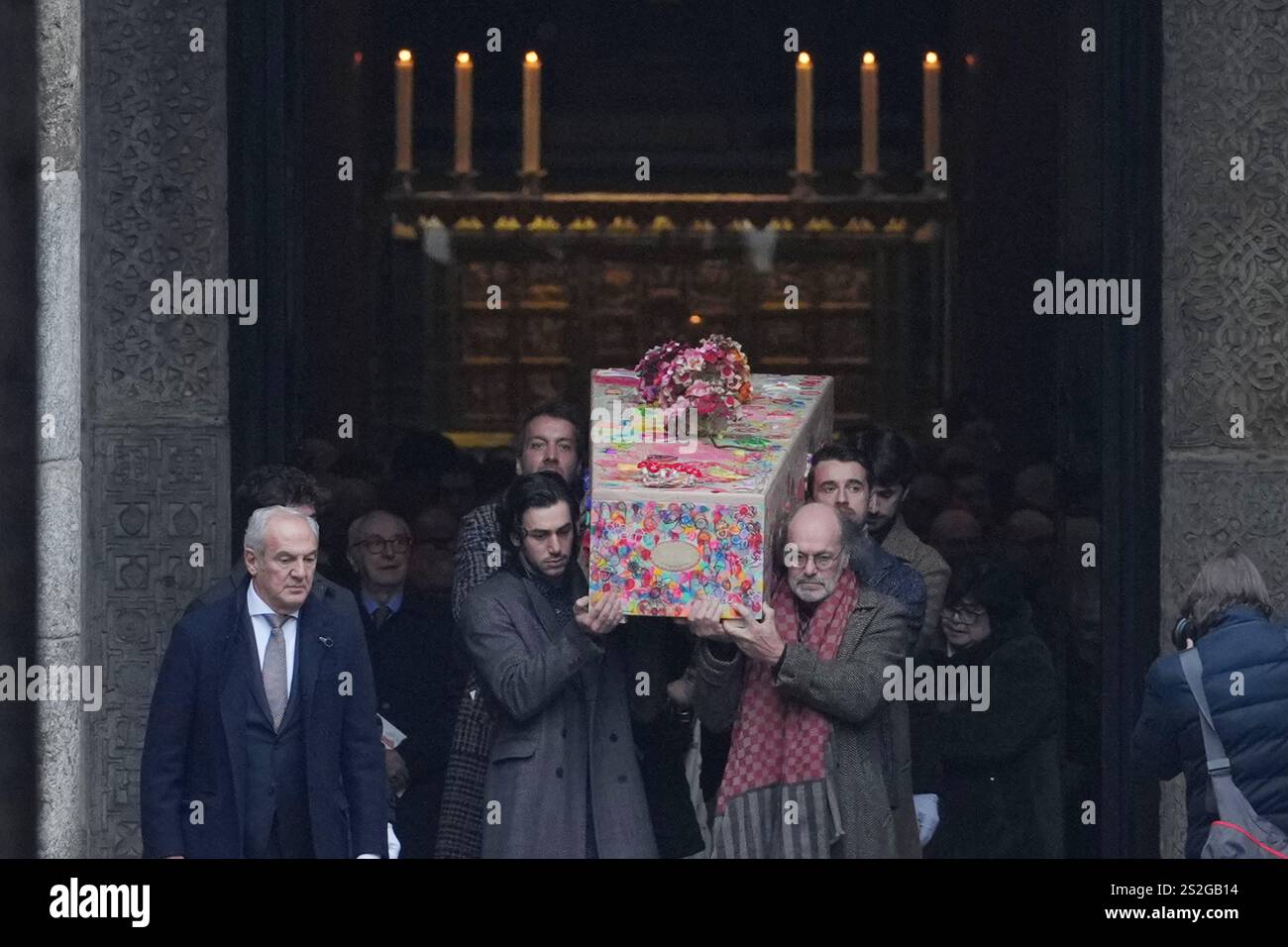 Milano, Italia. 07th Jan, 2025. Funeral of Rosita Missoni, Luca Missoni ...