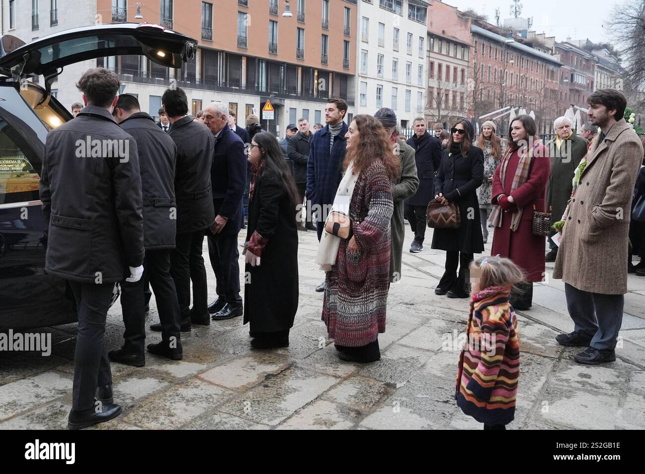 Milano, Italia. 07th Jan, 2025. Funeral of Rosita Missoni, Angela ...