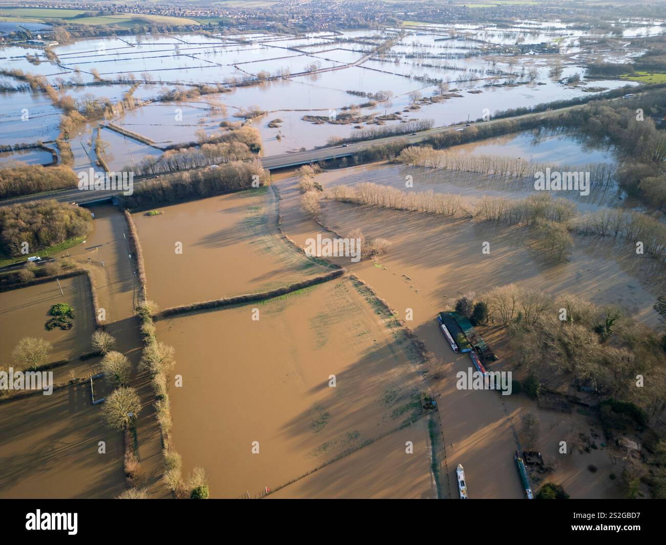 Flooding of Soar Valley, Leicestershire Stock Photo - Alamy