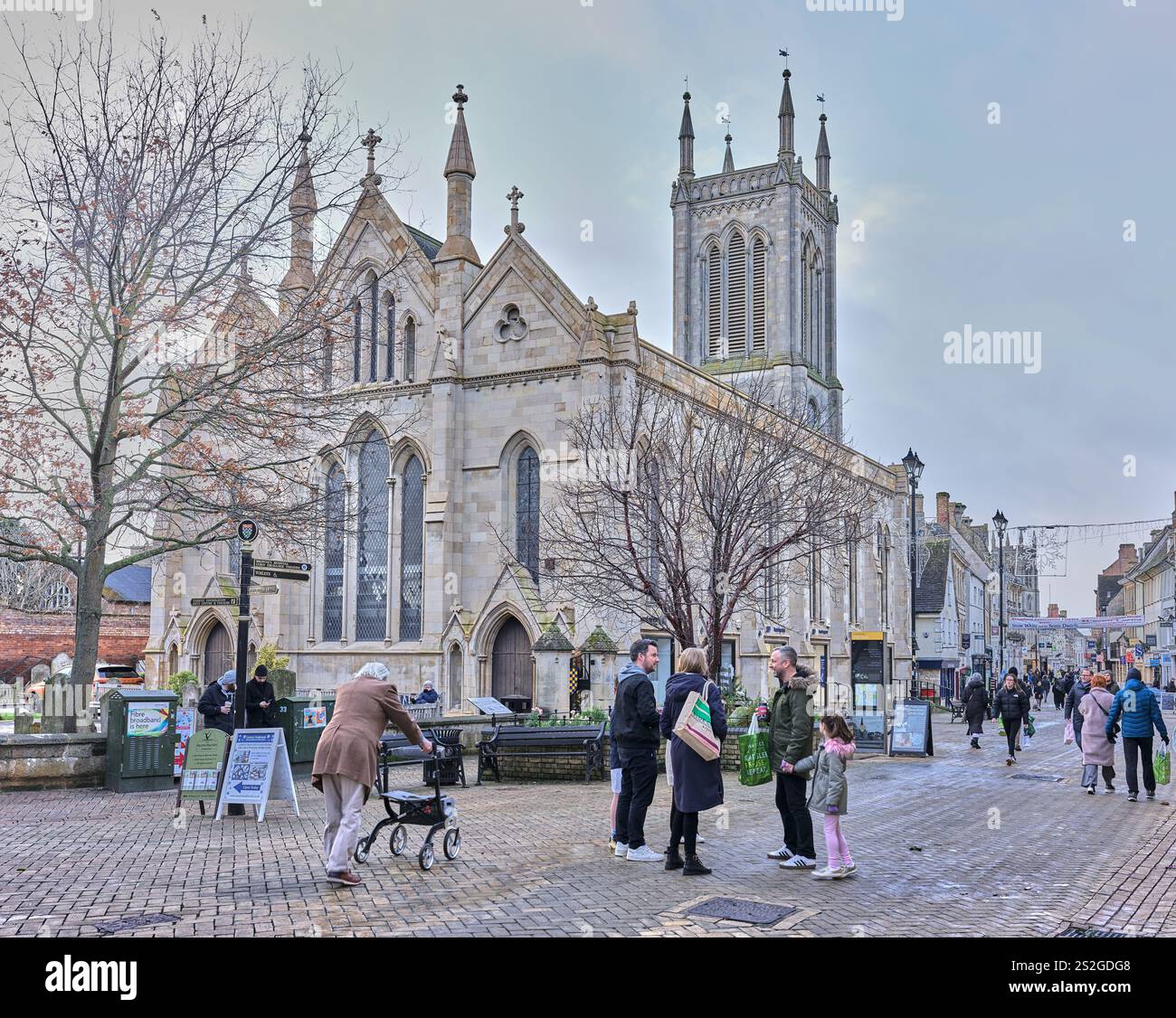 Former St Michael's church converted into shops, Stamford, Rutland ...