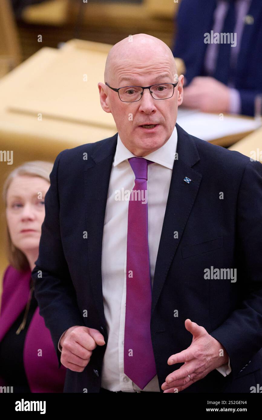 Edinburgh Scotland, UK 07 January 2025. First Minister John Swinney MSP ...