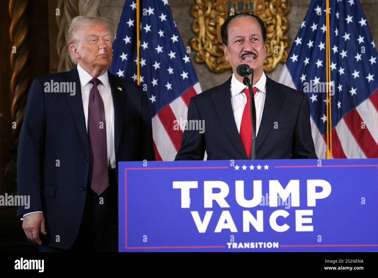 President-elect Donald Trump listens as Hussain Sajwani, CEO of DAMAC ... President-elect Donald Trump listens as Hussain Sajwani, CEO of DAMAC ...