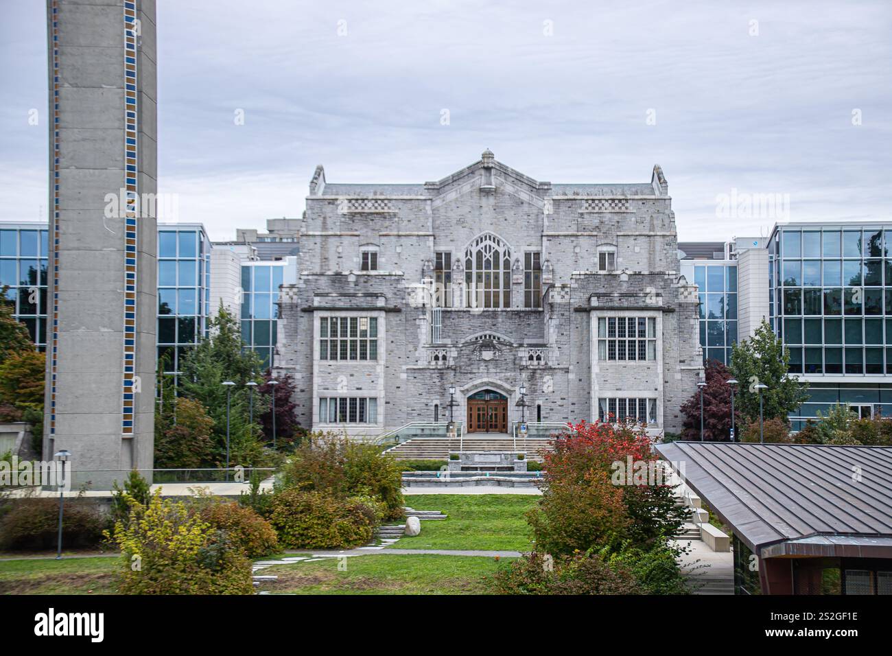Front view of UBC's Irving K. Barber Learning Centre, featuring Gothic ...