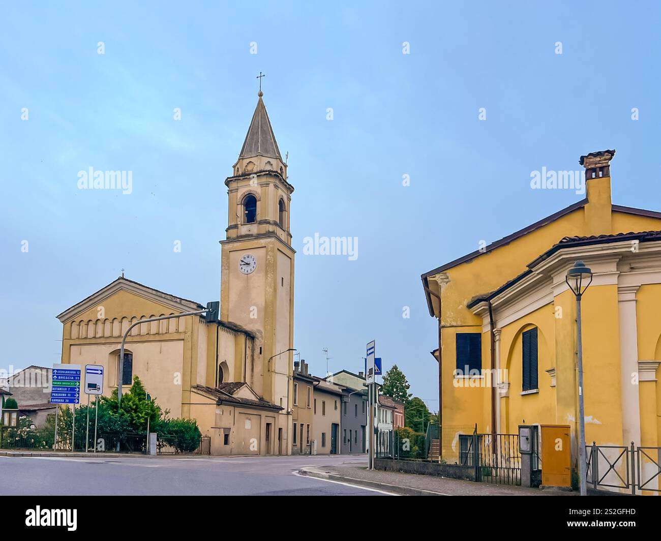 Italian church San Rocco. Parish of St. Ignazio di Loyola. Pontevico ...