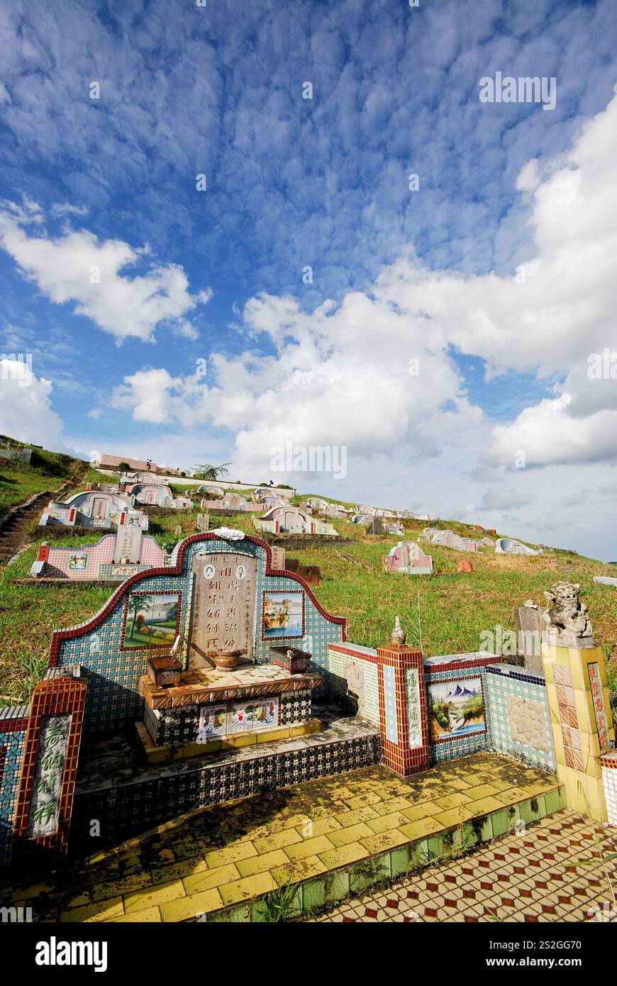 Cemetery close to Kampung Batu, Sarawak, Borneo, Malaysia Stock Photo ...