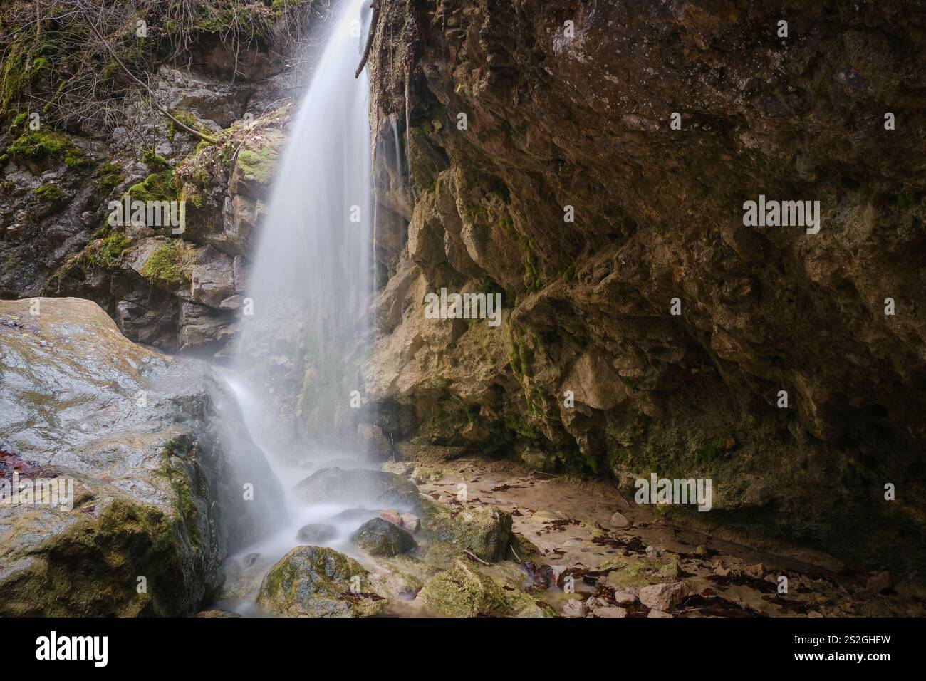 Long exposure of behind of Kaludjerski vodopad (Monk's waterfall ...