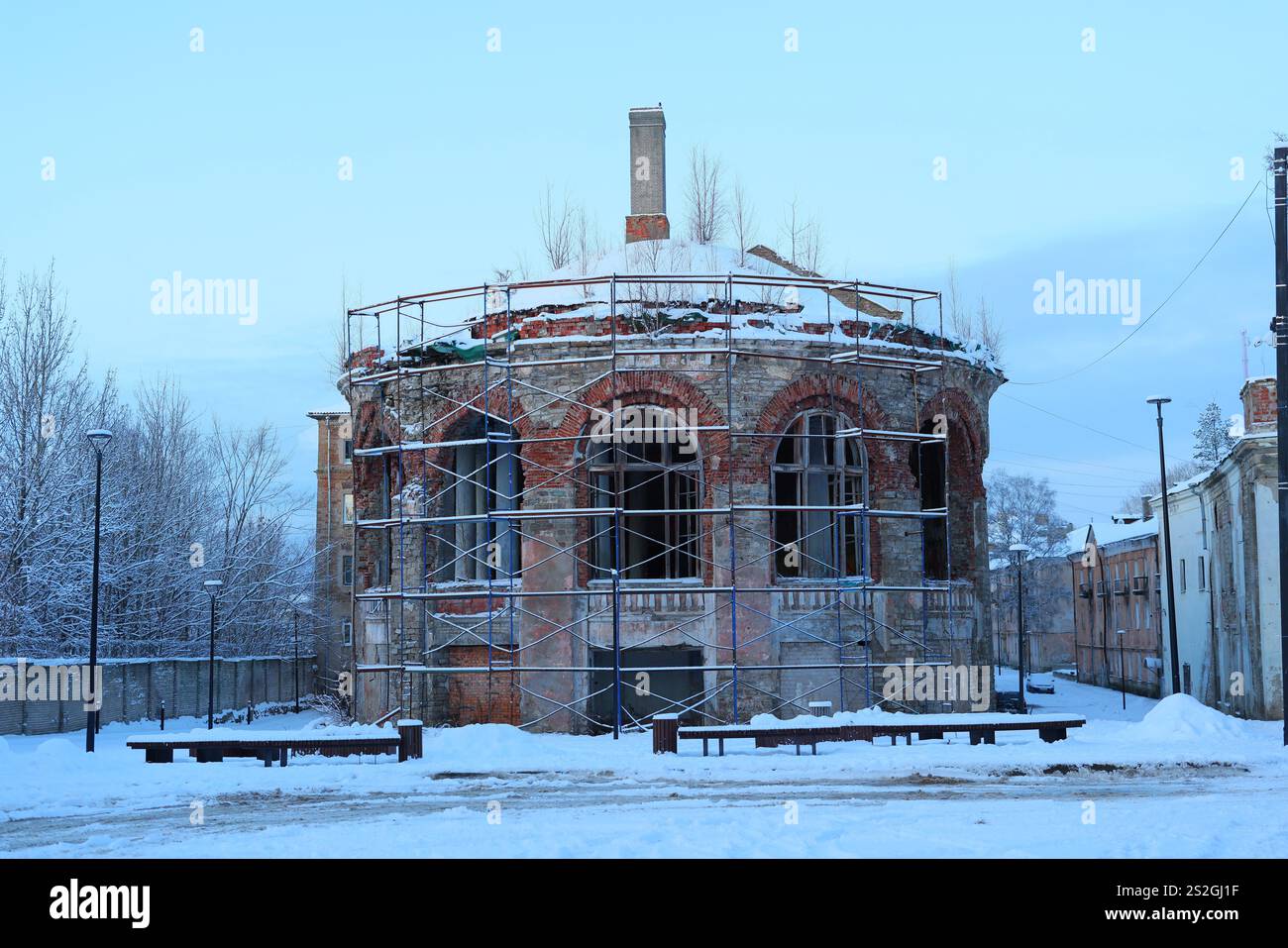 An Abandoned Structure in a Winter Landscape Captures Beauty and ...