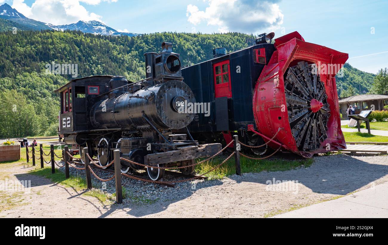 Skagway, Alaska, USA - July 07, 2019: Railway or railroad. Train ...