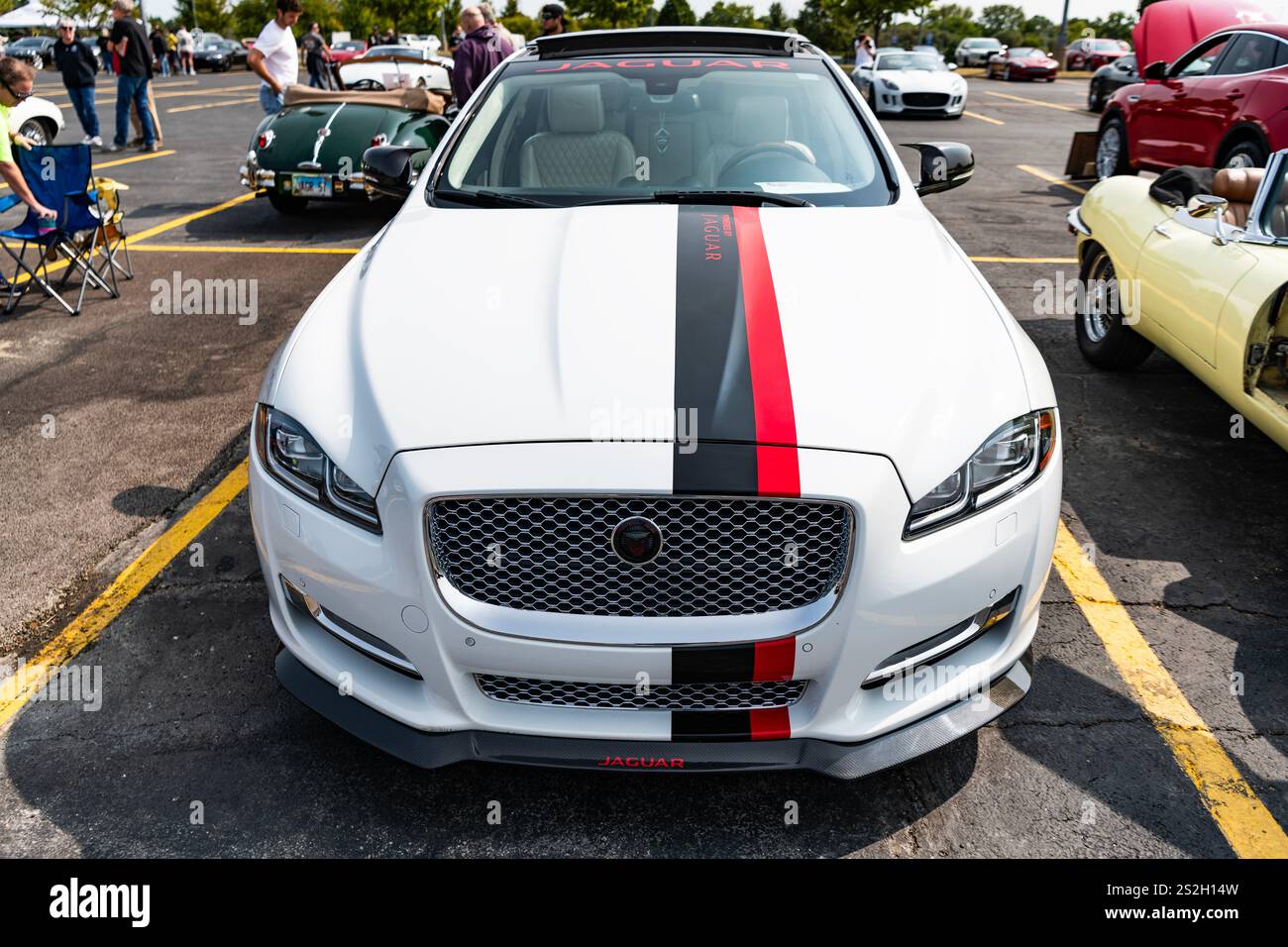 Chicago, Illinois, USA - September 08, 2024: Jaguar XJ X351 vehicle ...