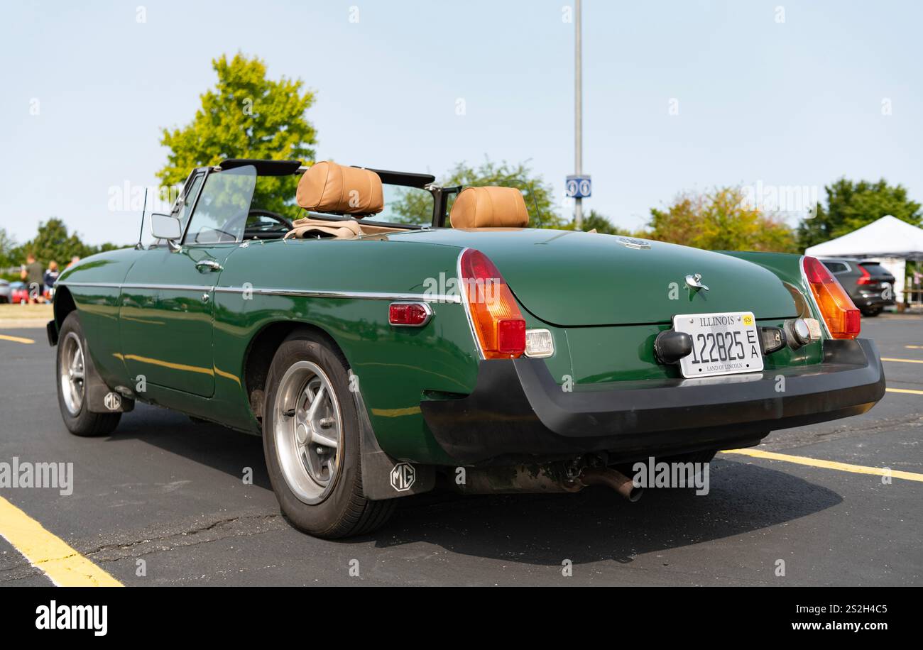 Chicago, Illinois, USA - September 08, 2024: MG MGB sportscar retro ...