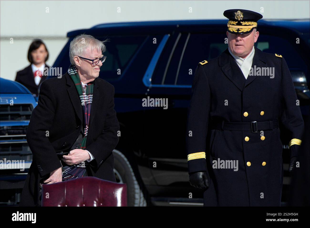 Jack Cater watches with Maj. Gen. Trevor Bredenkamp, commanding general ...