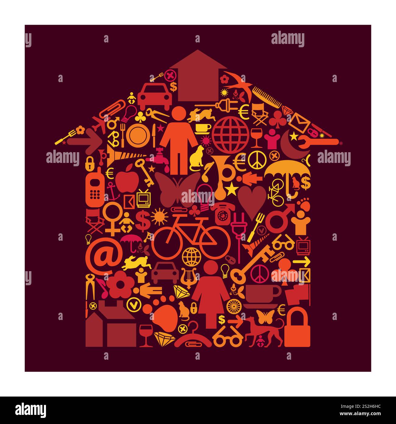 Usual house Stock Vector Images - Alamy