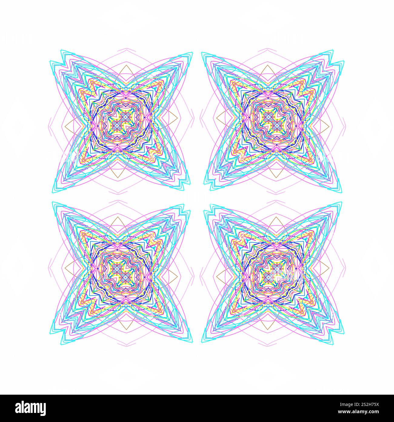 Abstract color pattern shapes on white background Stock Photo - Alamy