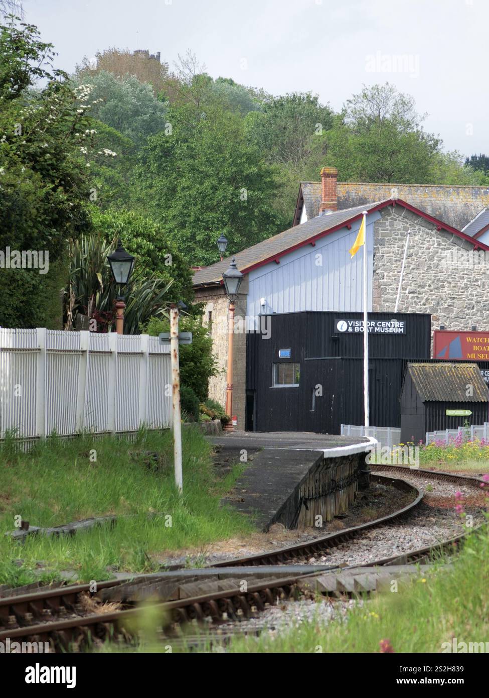 Watchet Station On The West Somerset Railway With Watchet Boat Museum ...