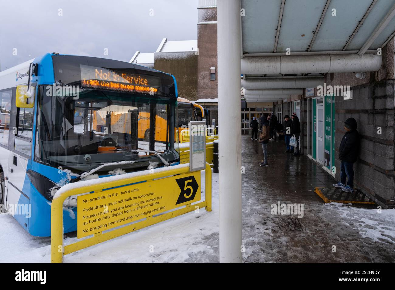 Elgin, Moray, UK. 7th Jan, 2025. This is the Stagecoach Bus Station in ...