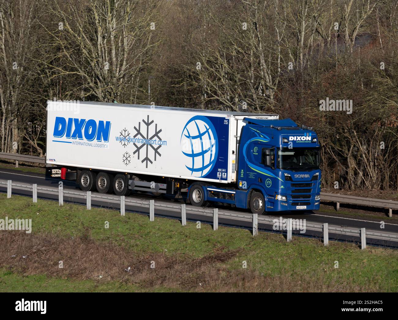 Dixon International Logistics lorry joining the M40 motorway at ...