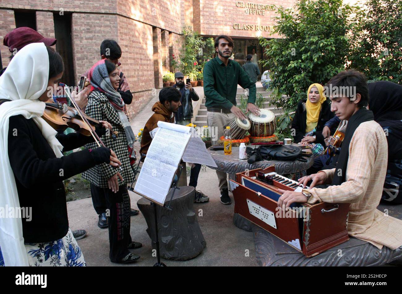 Musicians show their professional skills during Punjab Sufi Festival ...
