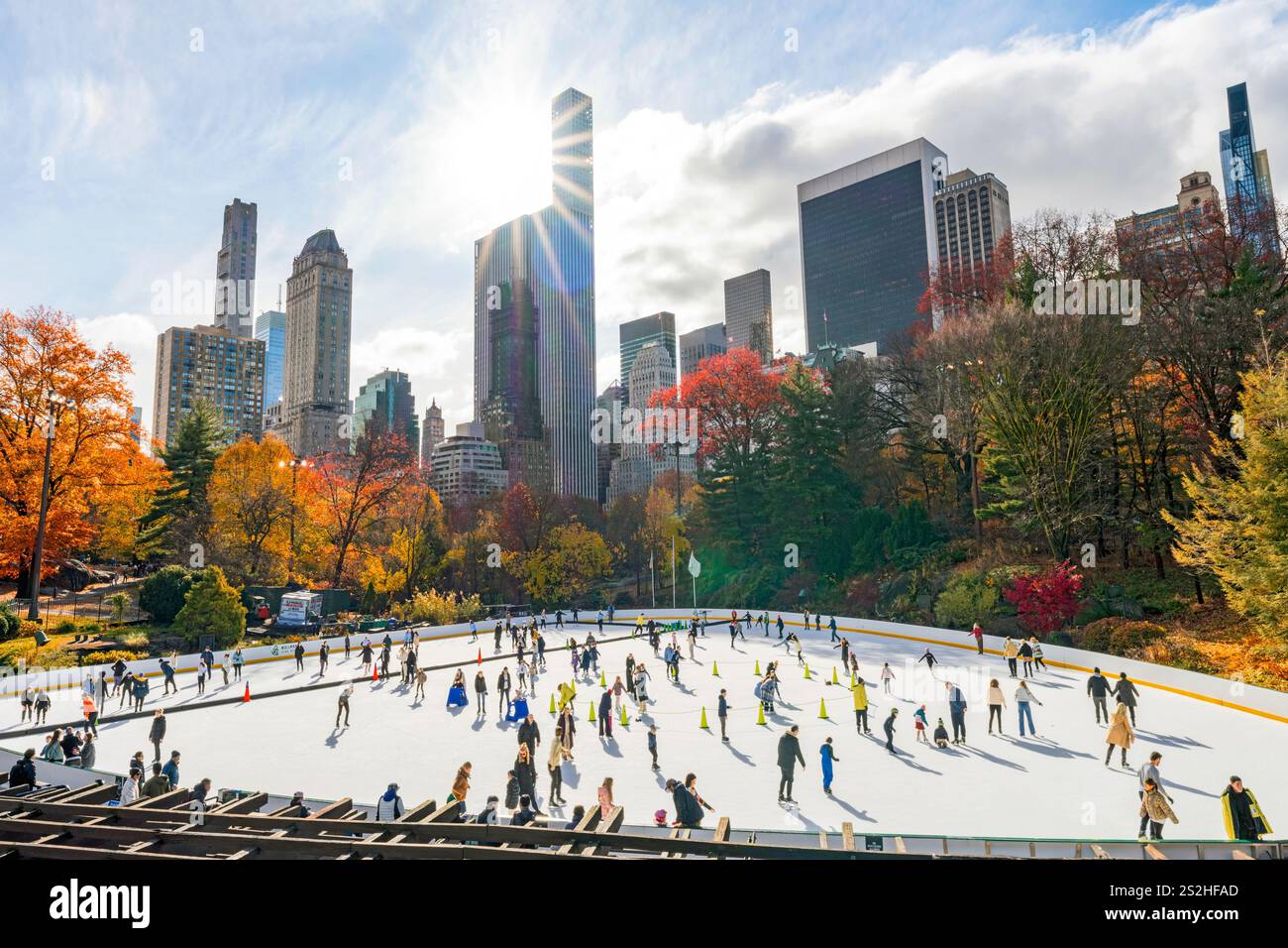 Central Park, Ice Skating Ring Manhattan, New York City New York, USA Stock Photo - Alamy