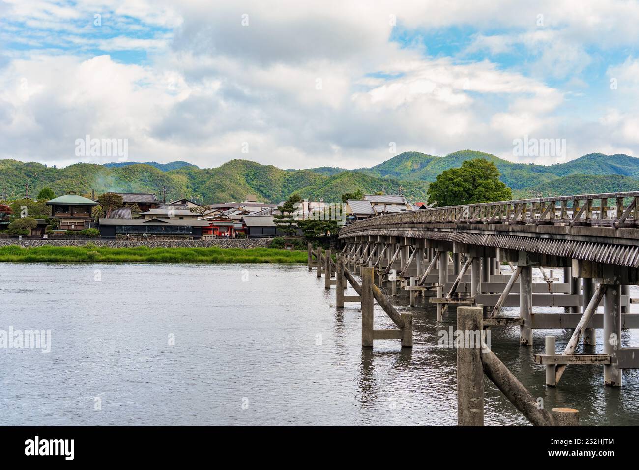 Togetsukyo Bridge over Katsura river in Arashiyama district, Kyoto ...
