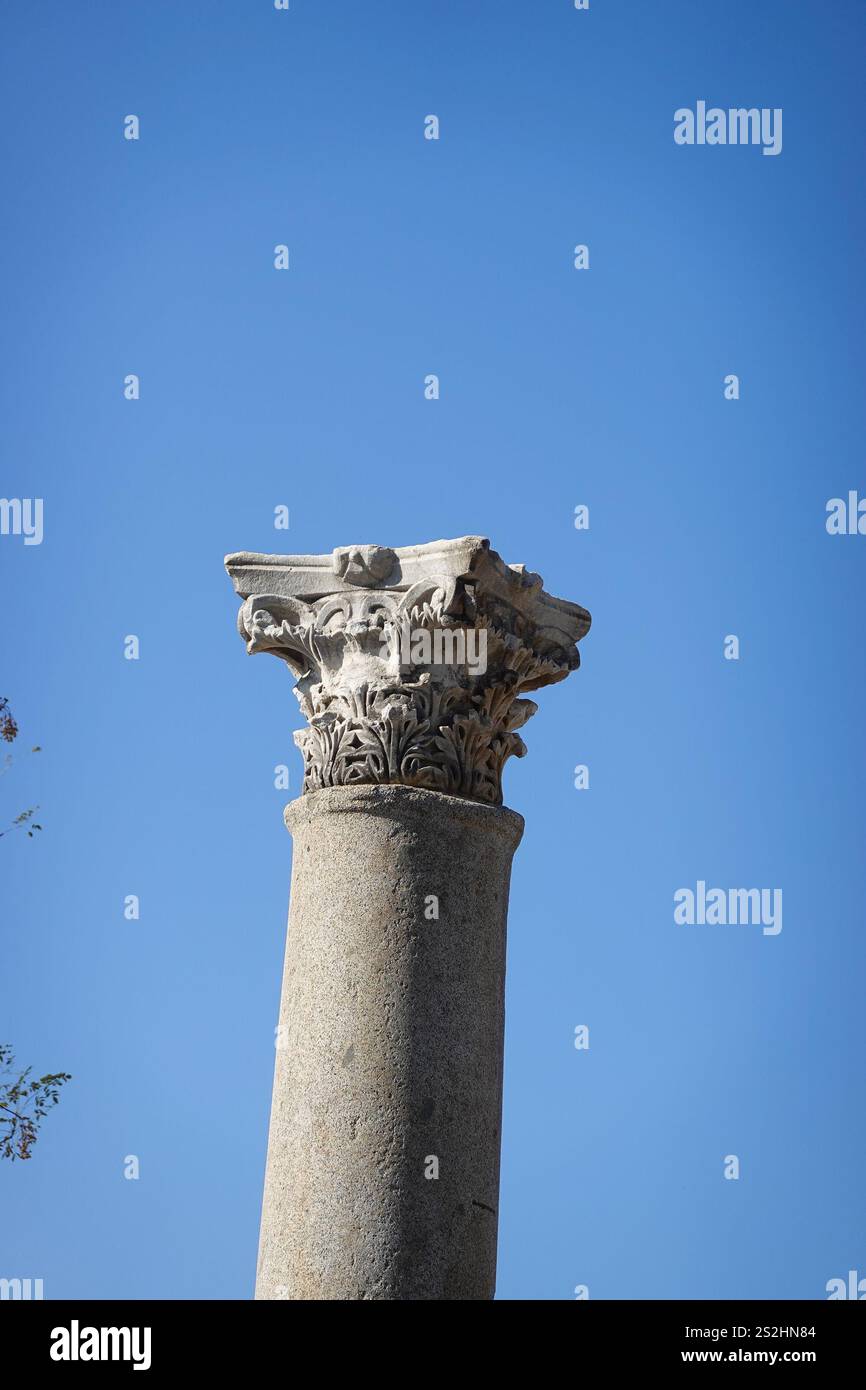 Decoration on top of column, Side, Antalya Turkey Stock Photo - Alamy