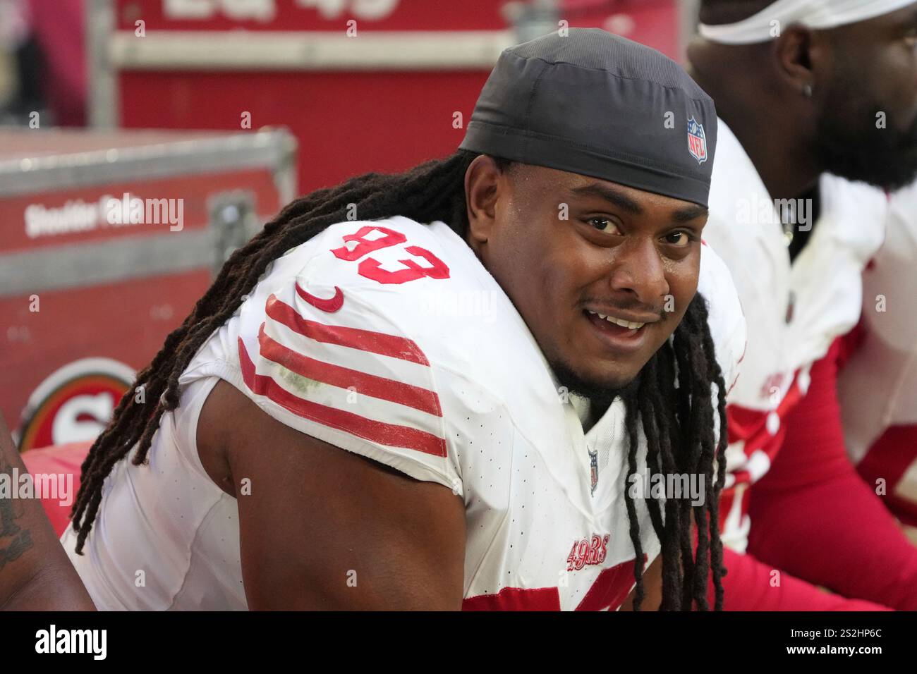 San Francisco 49ers defensive tackle Kalia Davis (93) against the ...