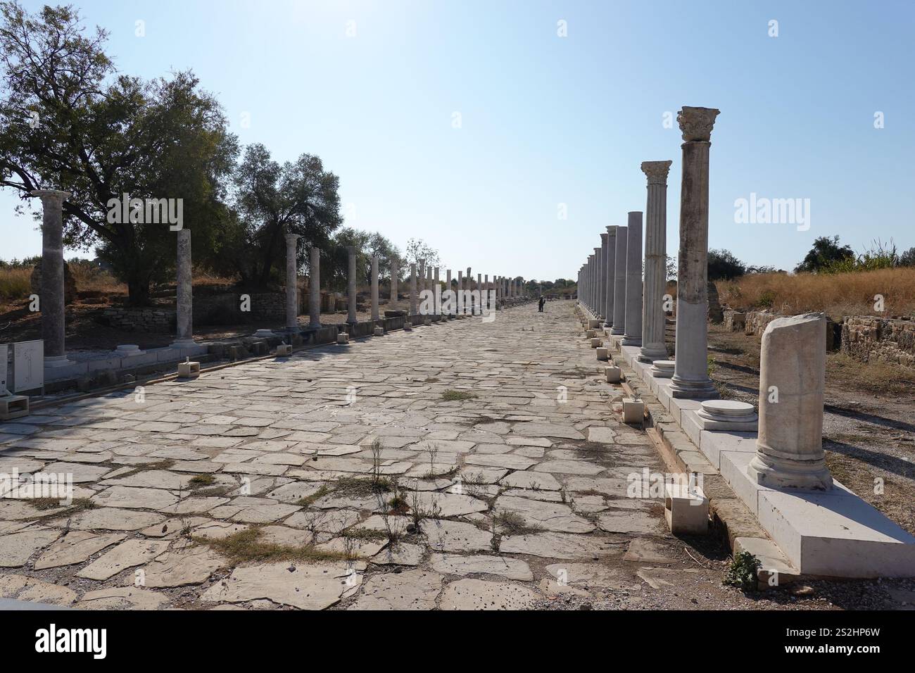 Colonnade Street in Side, Antalya, Turkey Stock Photo - Alamy