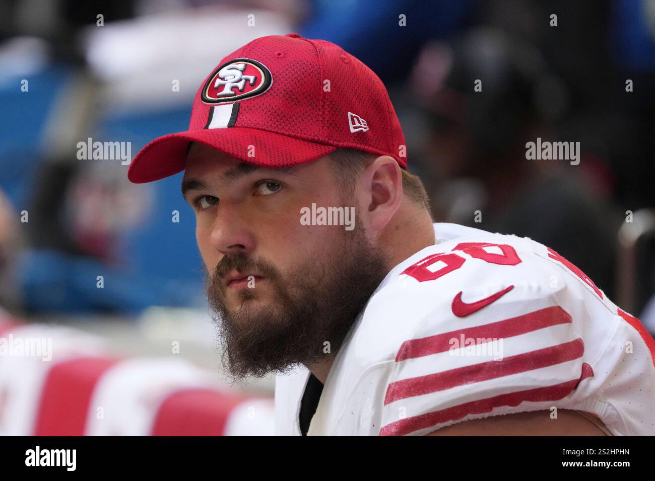 San Francisco 49ers offensive tackle Colton McKivitz (68) against the ...