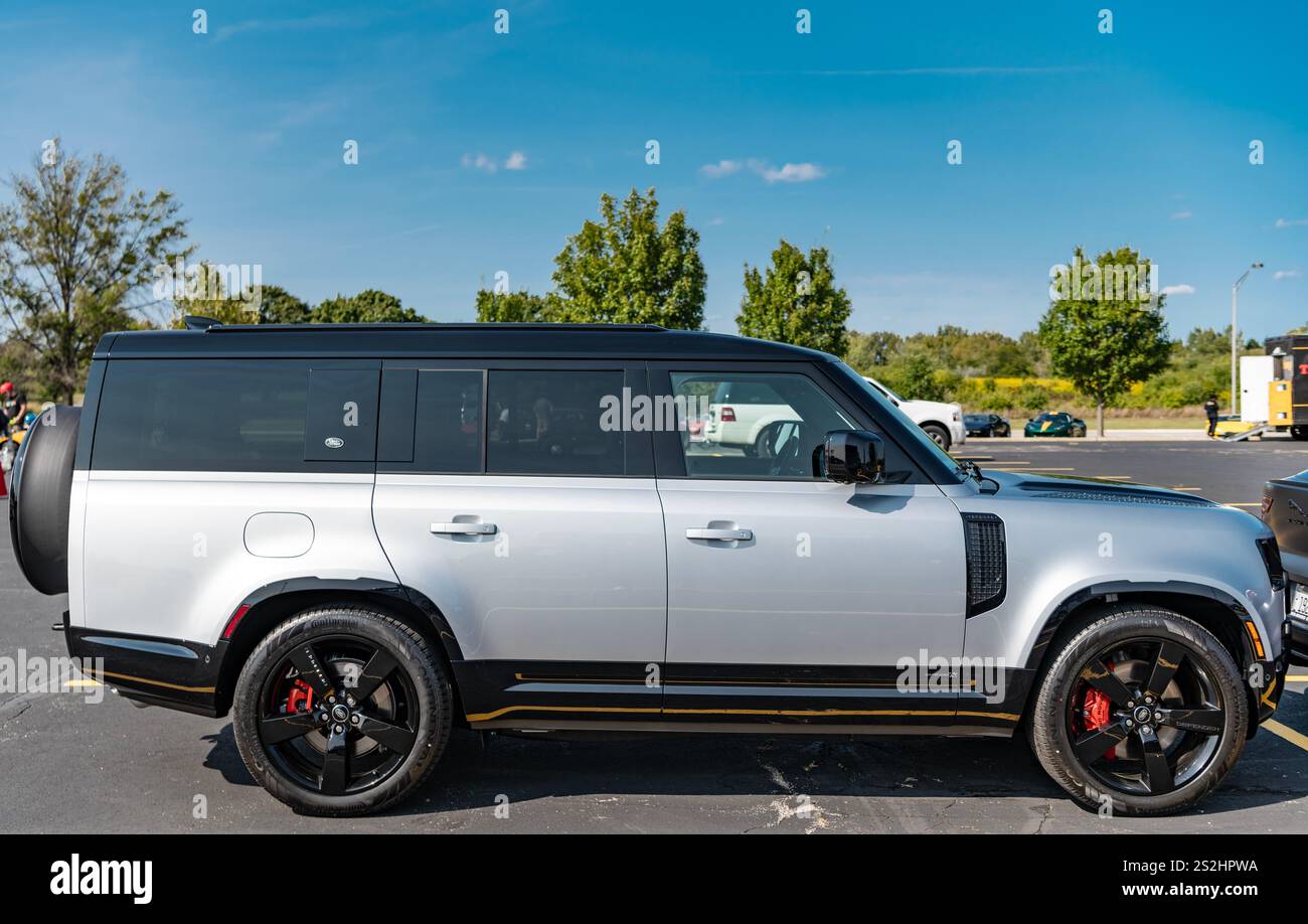 Chicago, Illinois, USA - September 08, 2024: 2023 Land Rover Defender ...