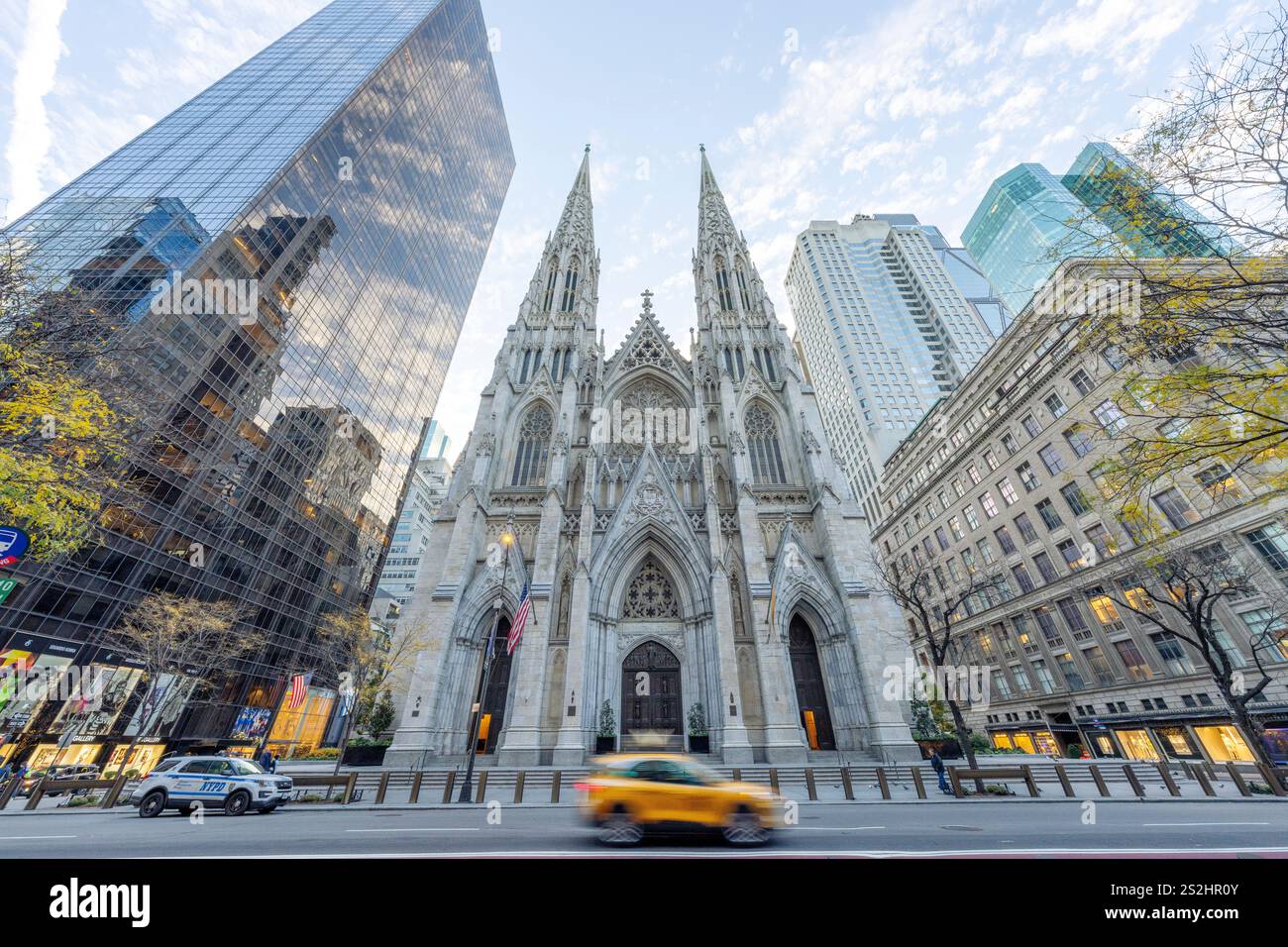 St Patricks Cathedral and Atlas Statue Manhattan, New York City New ...