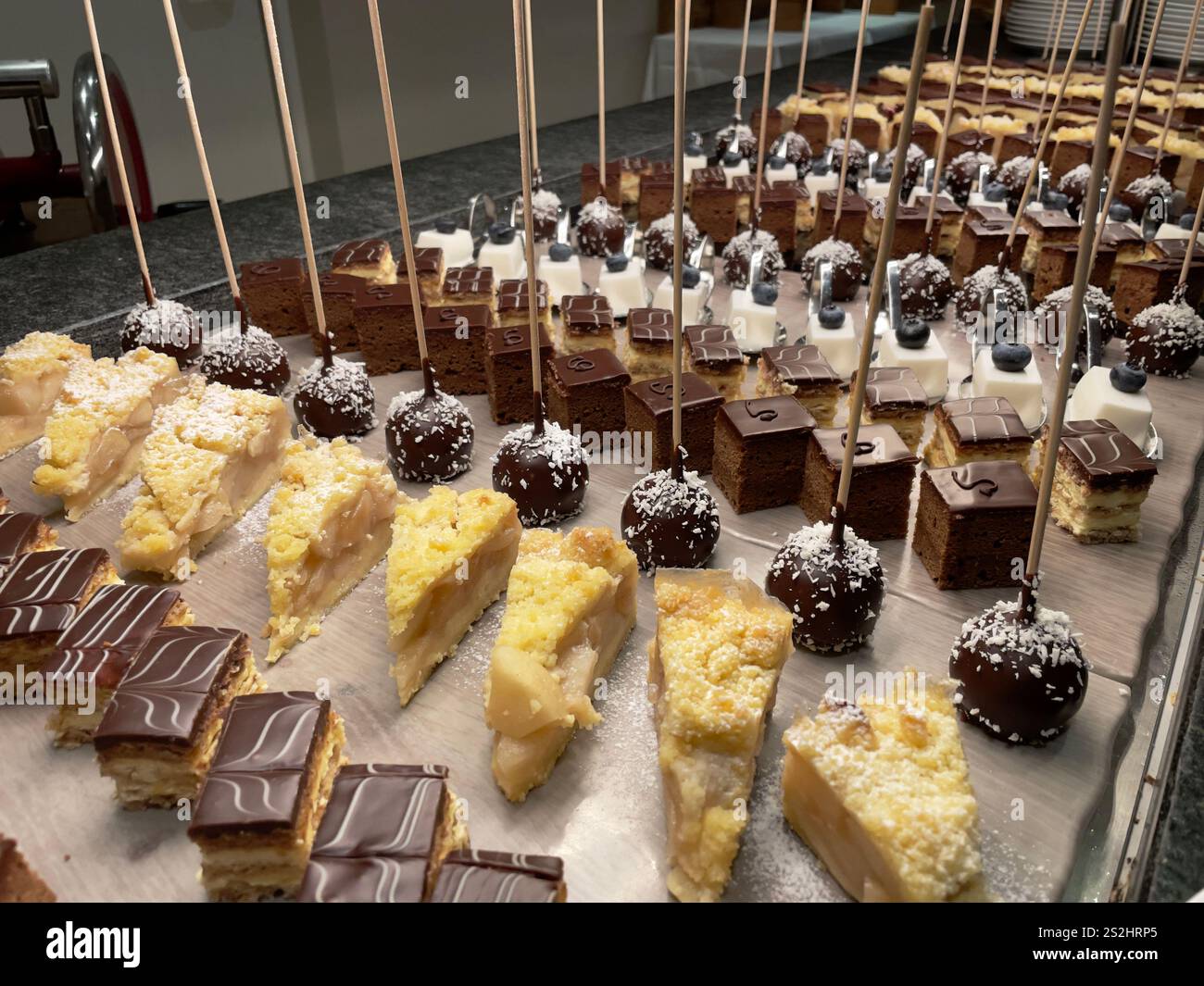 Exquisite culinary pastries and desserts served in a luxurious ...