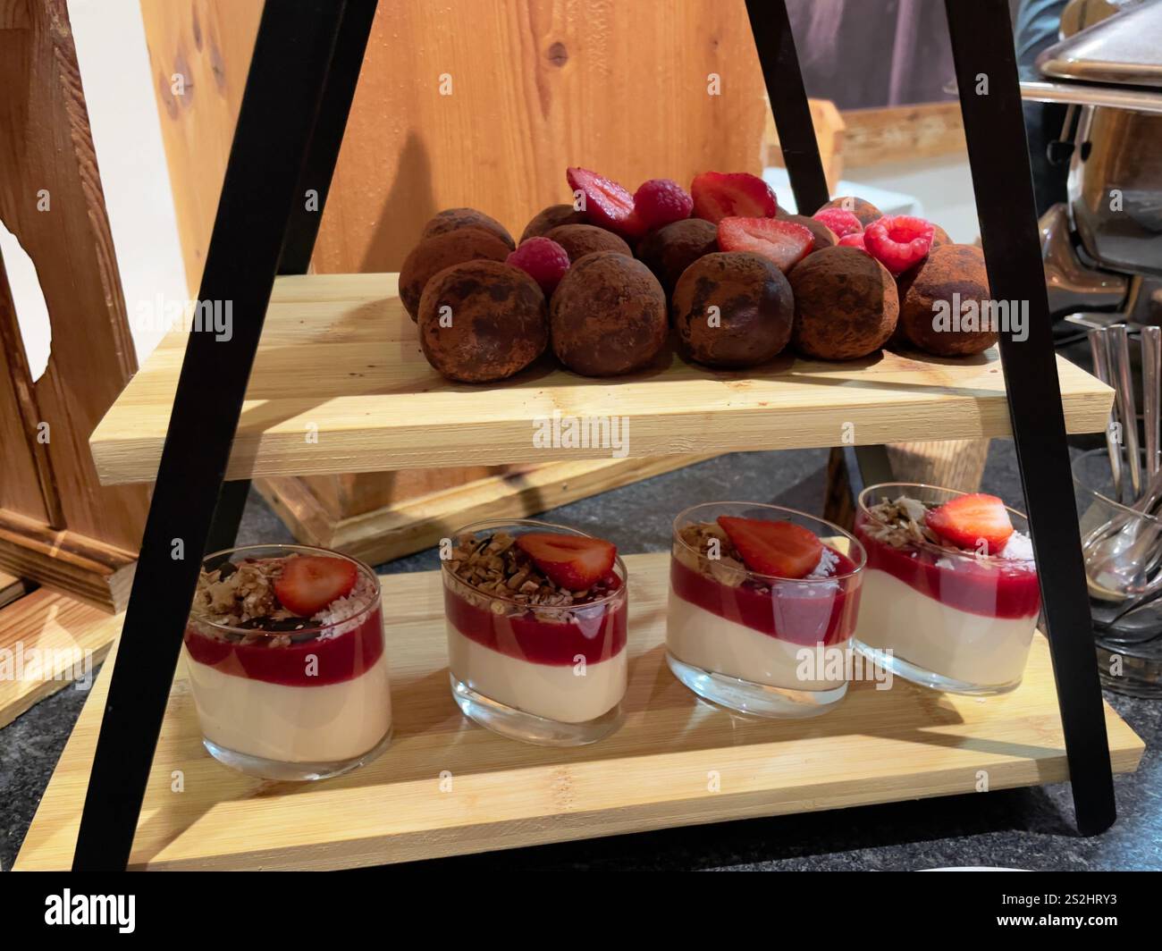 Exquisite culinary pastries and desserts served in a luxurious ...