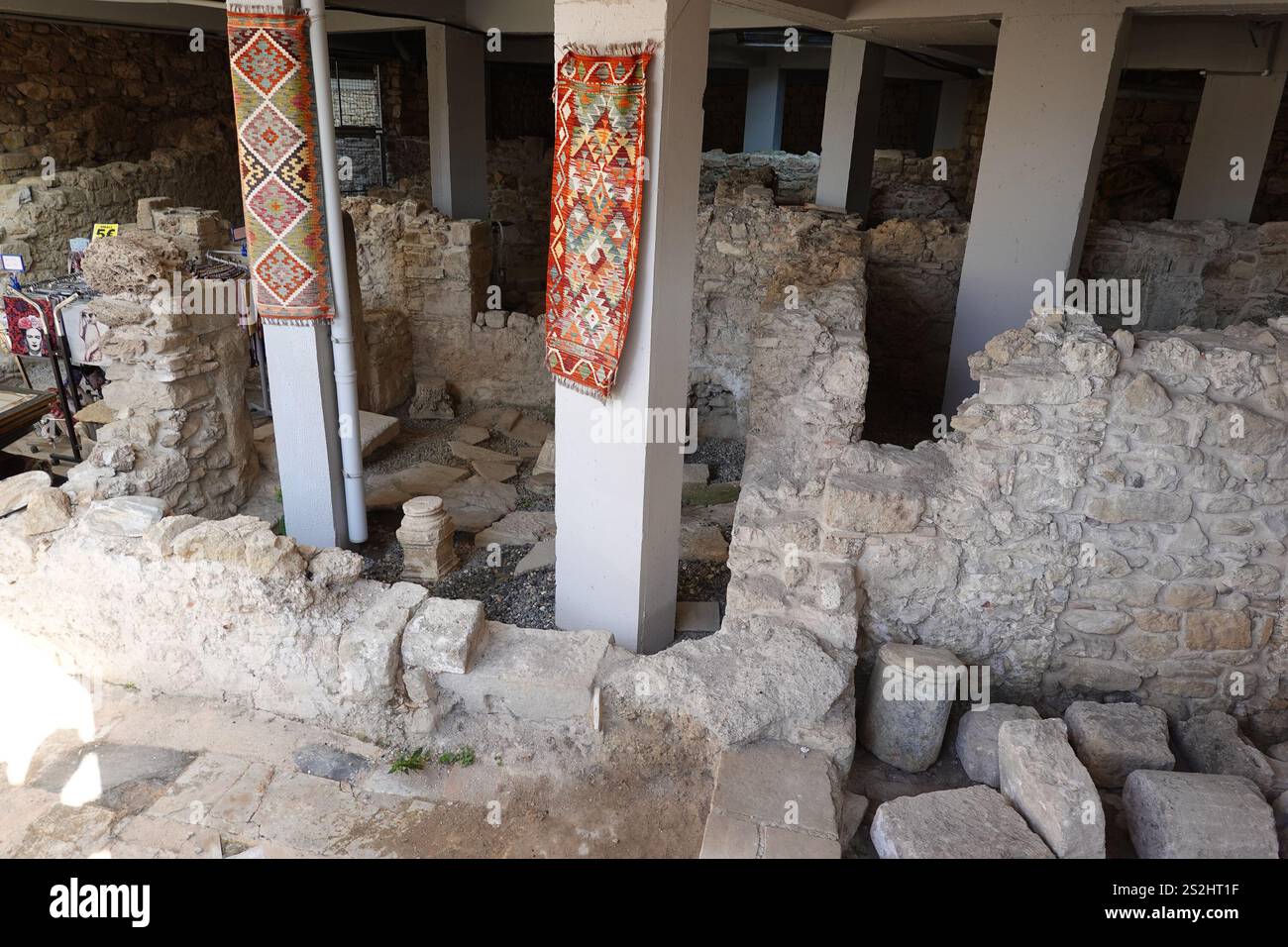 Ancient city of Side,Turkey showing ruins being used today Stock Photo ...