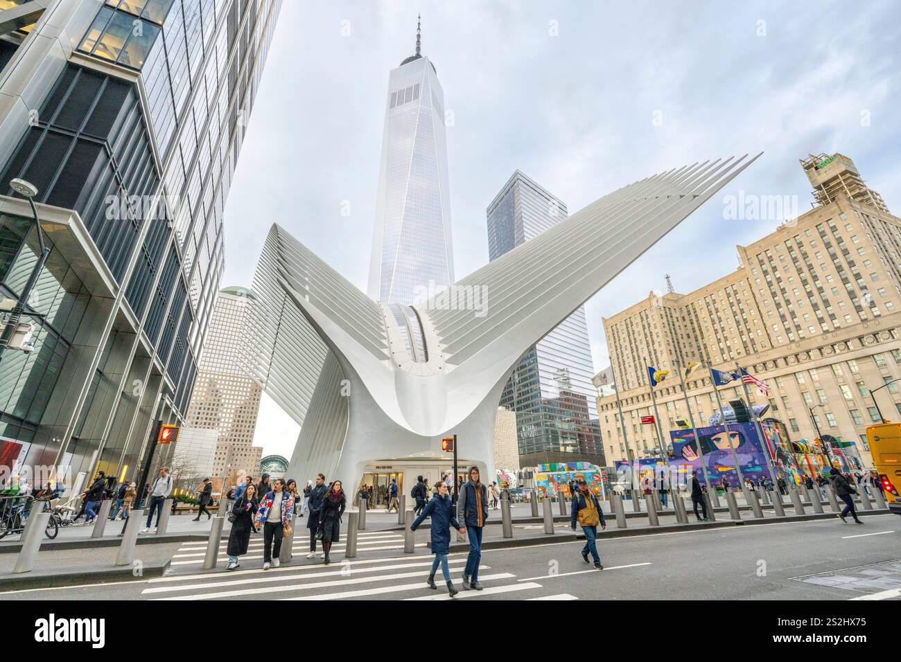 Oculus World Trade Center Station located at the 9/11 Ground Zero ...