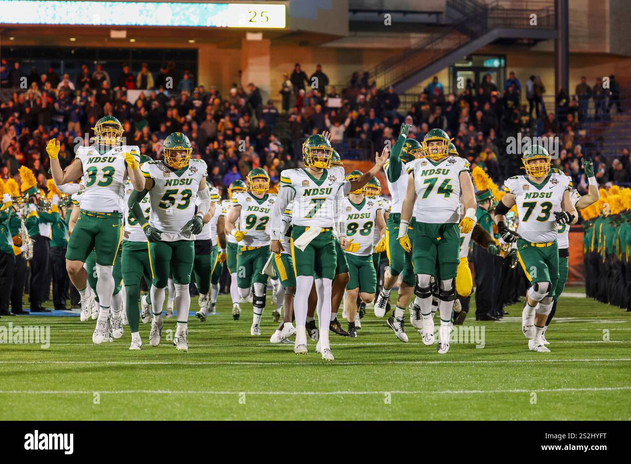 January 06, 2025: The North Dakota State Bison players take the field ...