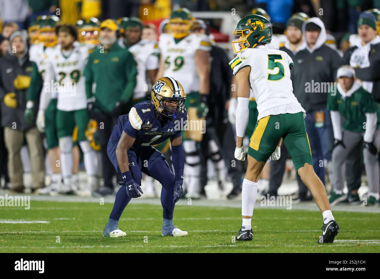Frisco, Texas, USA. 06th Jan, 2025. Montana State Bobcats defensive ...