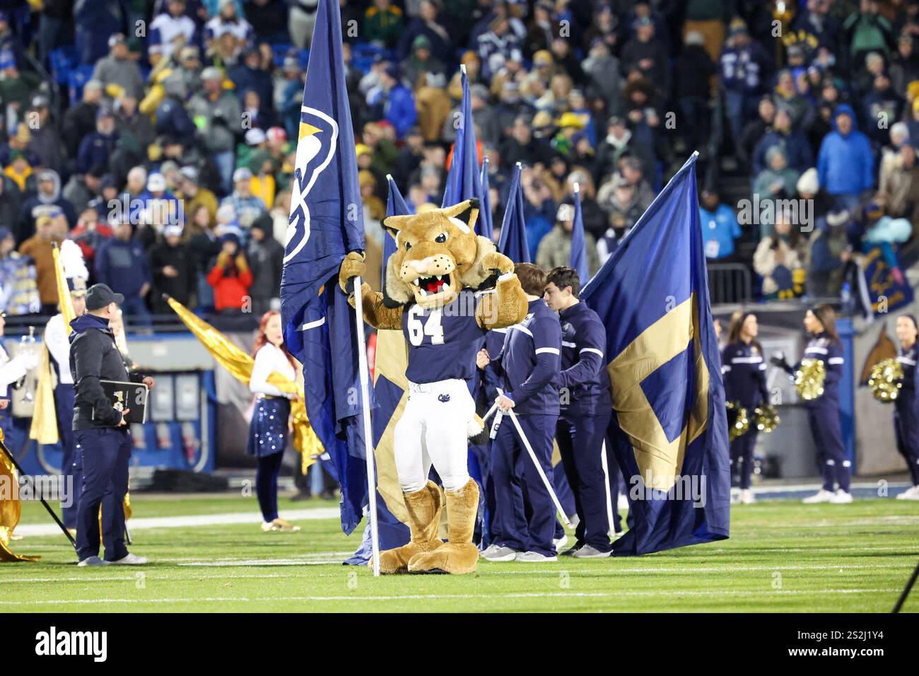 January 06, 2025: The Montana State Bobcats mascot prepares to lead the ...