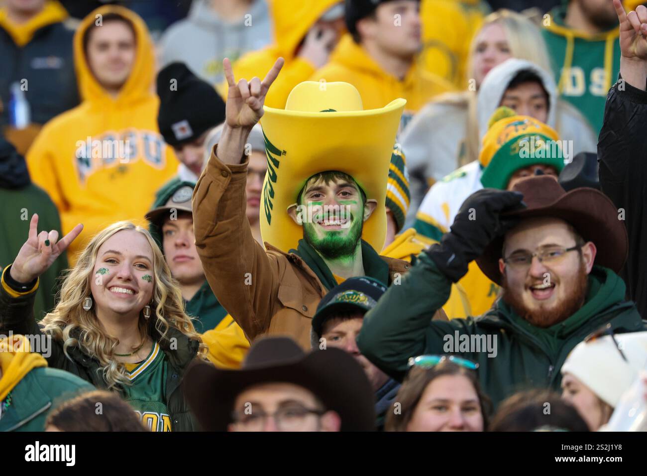 Frisco, Texas, USA. 06th Jan, 2025. North Dakota State Bison fans enjoy ...