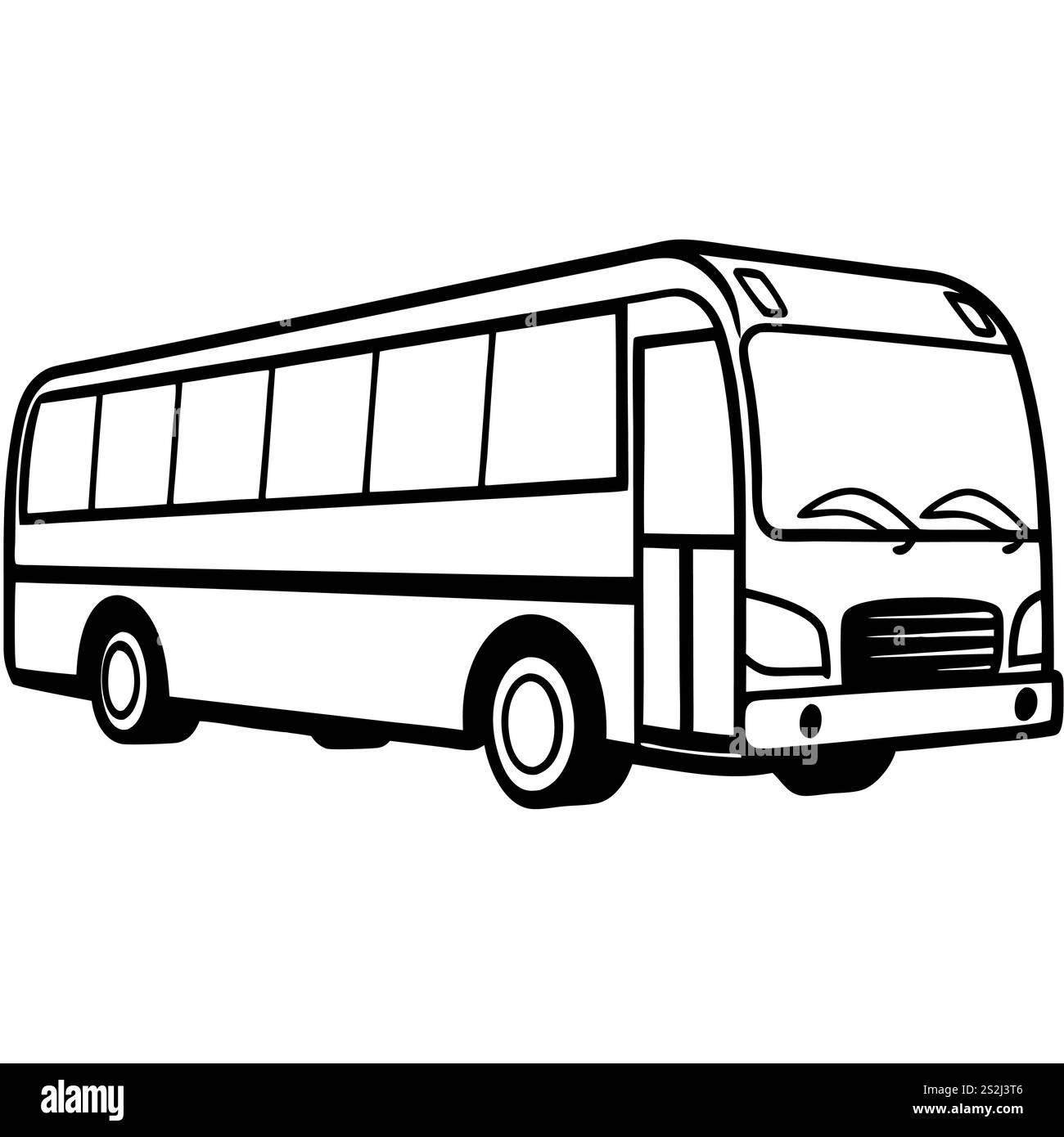 bus line art Stock Vector Image & Art - Alamy